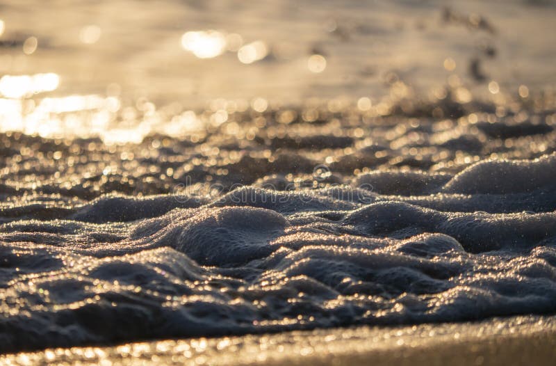 Wave Splash Sea Beach Close Up Sunrise Stock Image - Image of beach ...