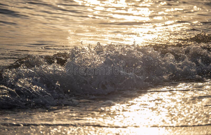 Wave Splash Sea Beach Close Up Sunrise Stock Photo - Image of blue ...