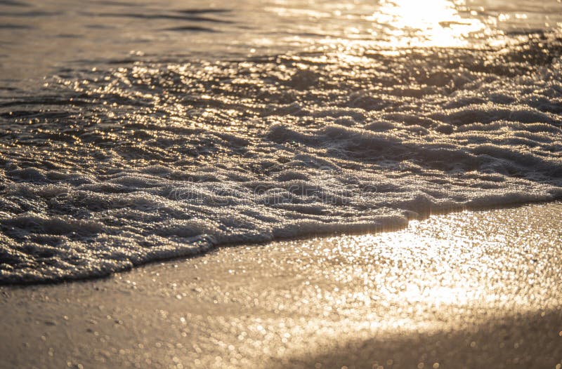 Wave Splash Sea Beach Close Up Sunrise Stock Photo - Image of motion ...