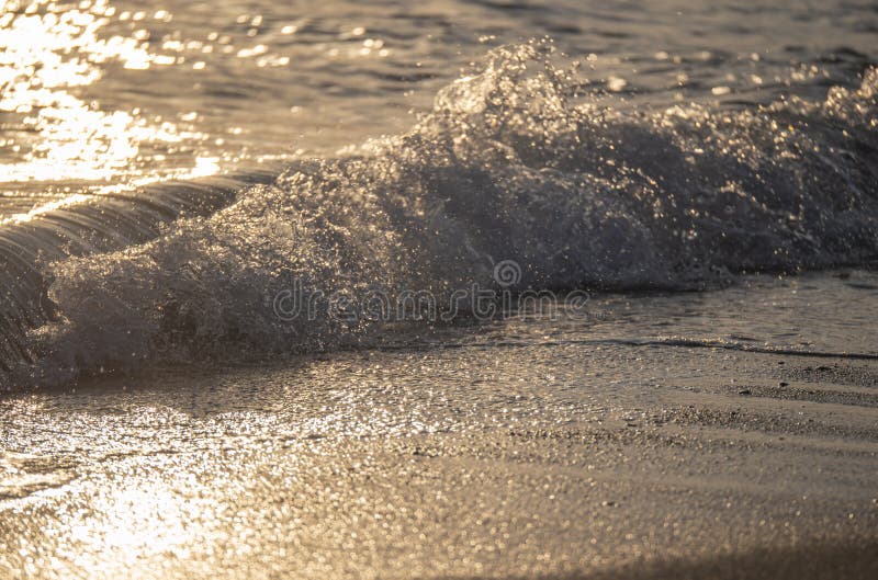 Wave Splash Sea Beach Close Up Sunrise Stock Photo - Image of shore ...