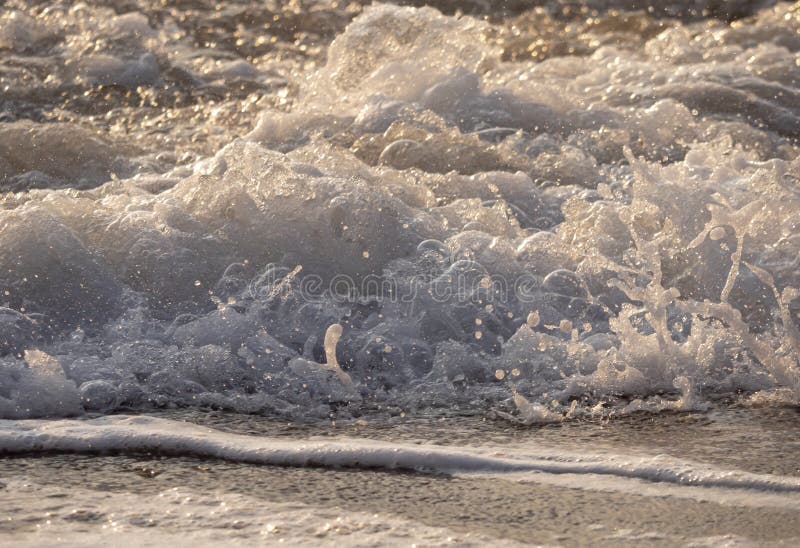 Wave Splash Sea Beach Macro Stock Image - Image of shore, pattern ...