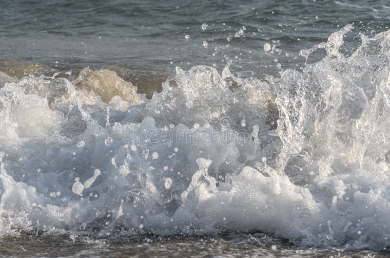 Wave Splash Sea Beach Macro Stock Image - Image of laundered, natural ...