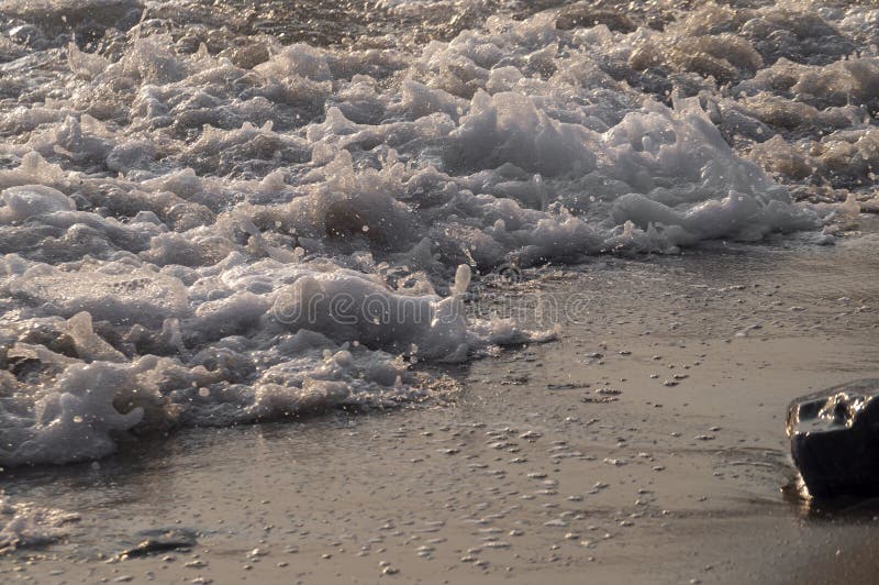 Wave Splash Sea Beach Macro Stock Image - Image of pattern, macro ...