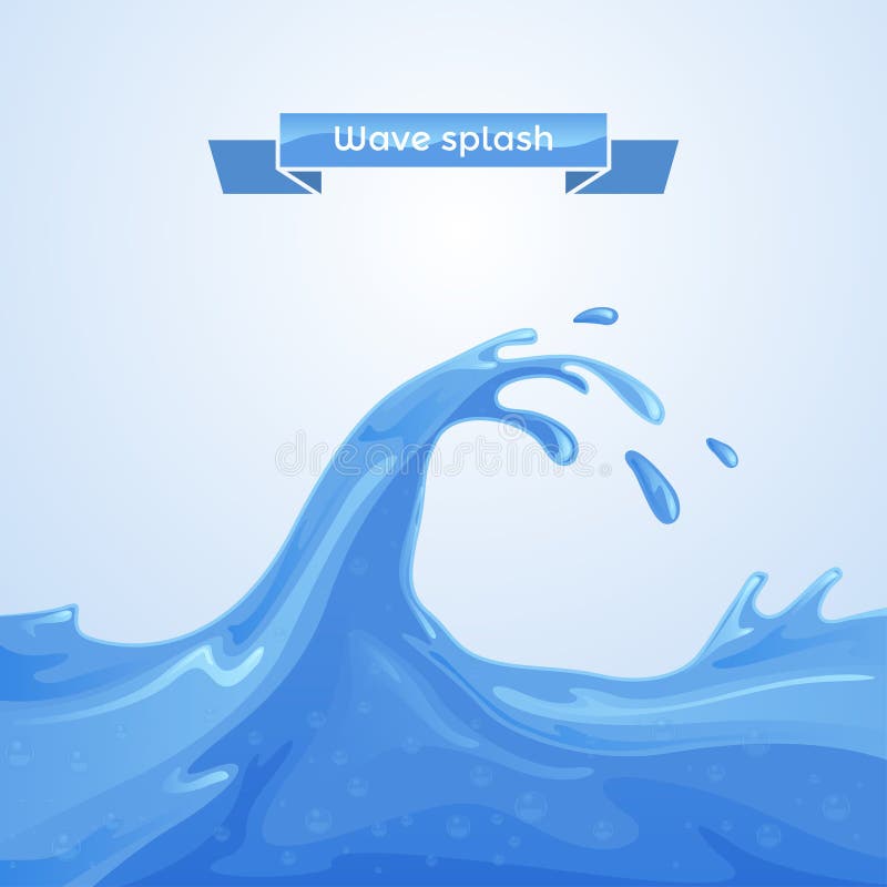 Wave Splash stock vector. Illustration of isolated, rippled - 42668286