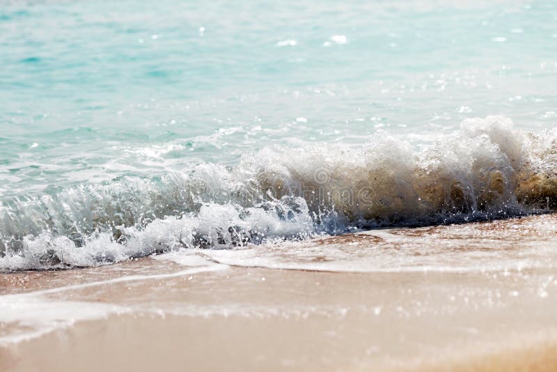 Wave Splashing on a Beach. Close Up Stock Photo - Image of detail ...