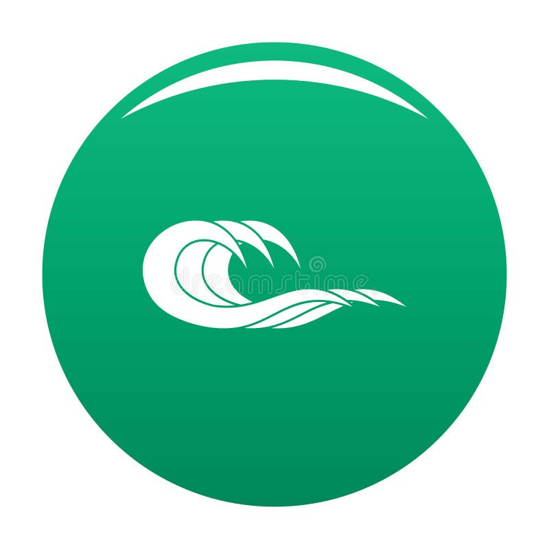 Wave Splashing Icon Vector Green Stock Vector - Illustration of drop ...