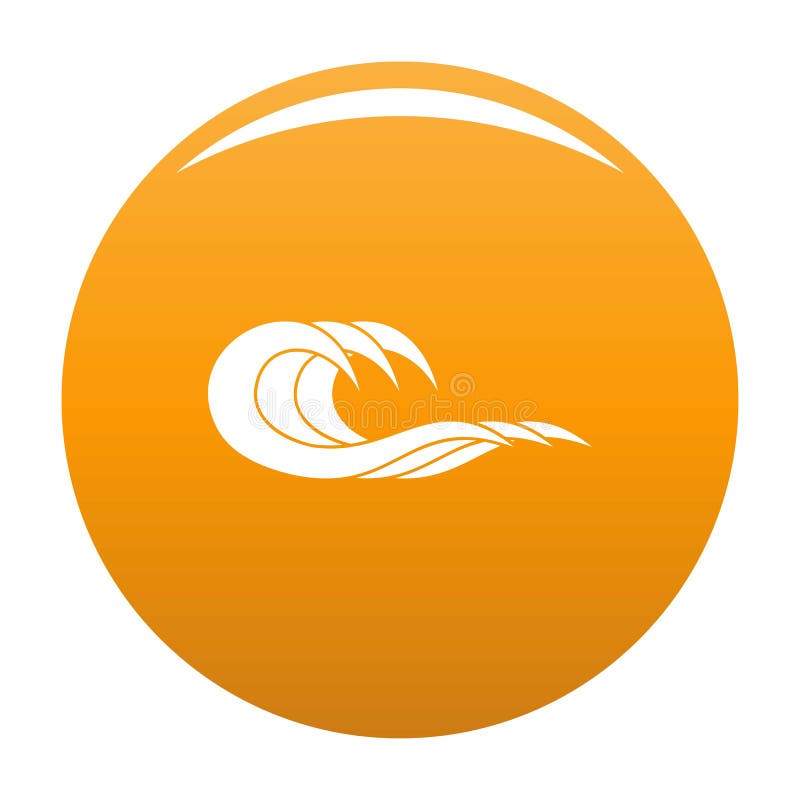 Wave Splashing Icon Vector Orange Stock Vector - Illustration of ...