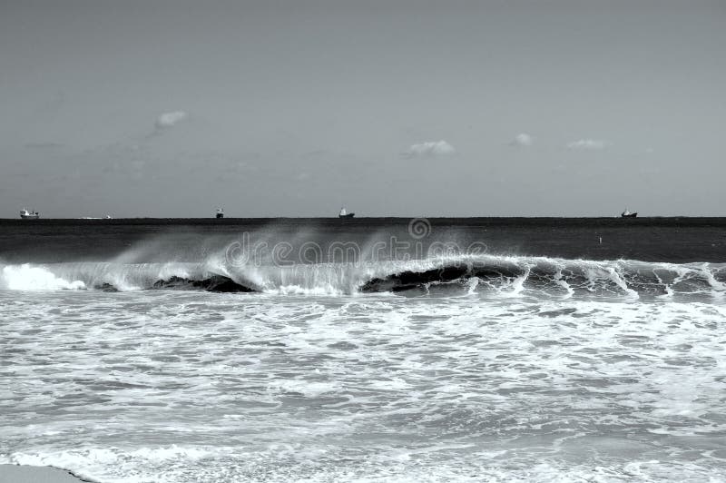 Wave Spray stock image. Image of landscape, beach, wave - 55556721