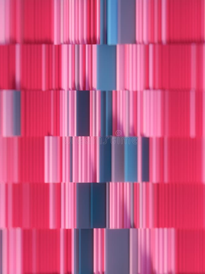 Wave Stacks of Rectangular Shapes. Modern Trendy Design. 3d Rendering ...