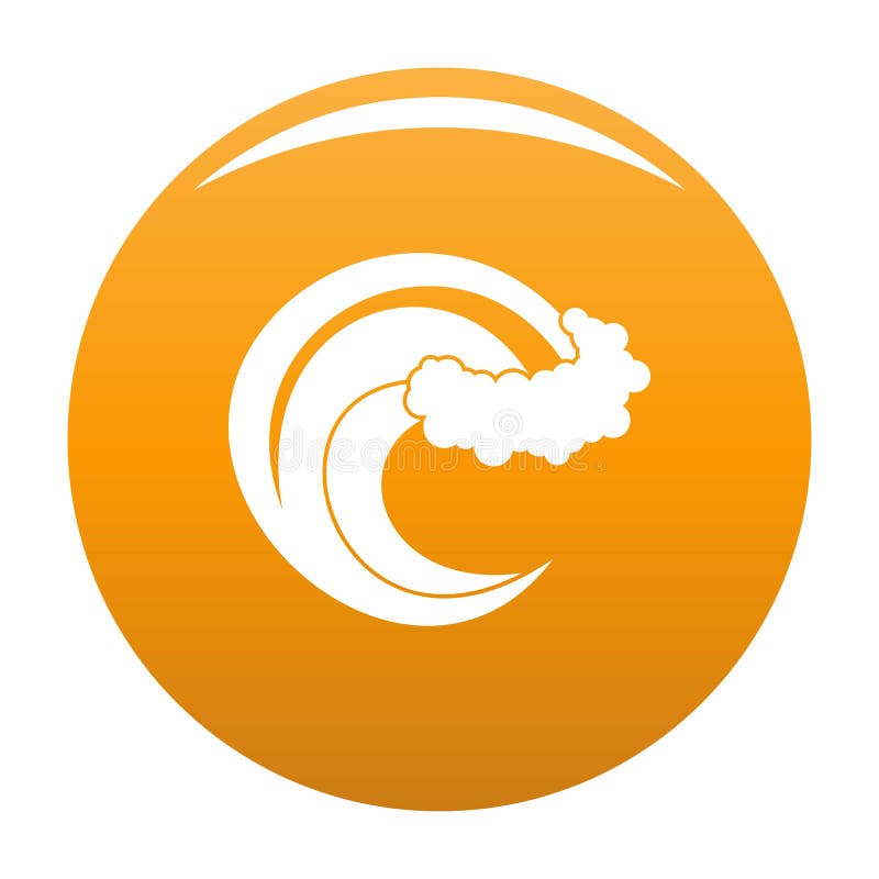 Wave Storm Icon Vector Orange Stock Vector - Illustration of icon, flow ...