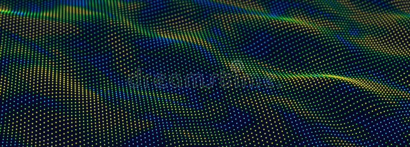 Wave of Streaming Particles on a Light Blue Background. Abstract ...