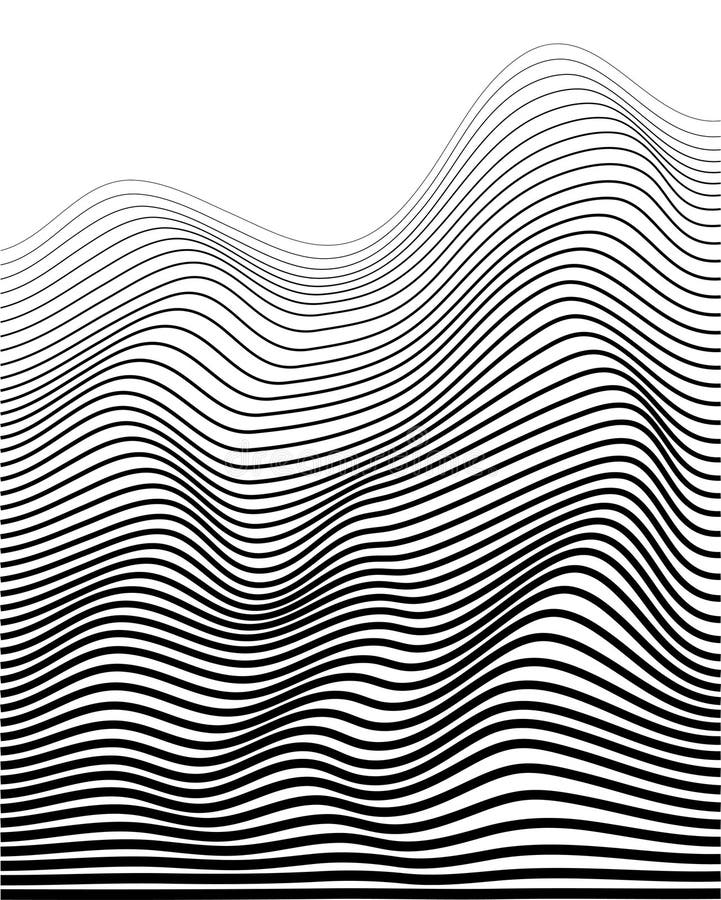 Wave Stripe Background. Ripple Striped Texture Curve Lines Background ...