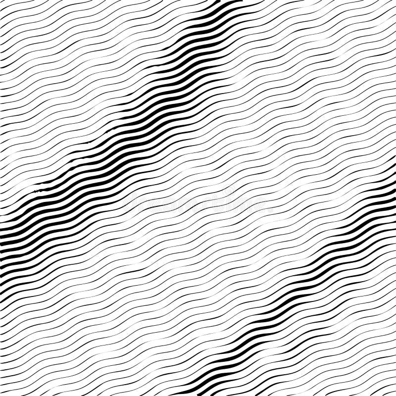 Wave Striped Engraving Halftone Background Stock Vector - Illustration ...