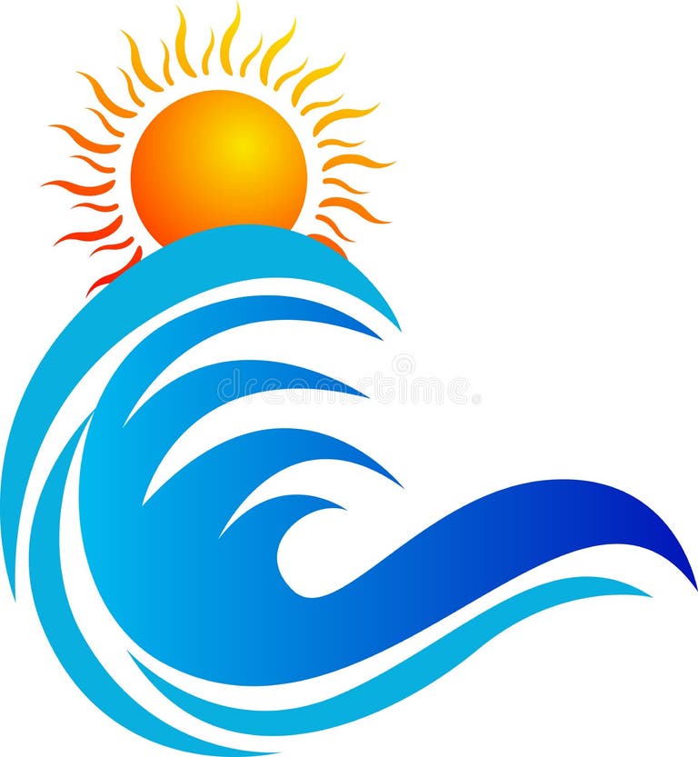 Sunset Sunrise Over Water Logo Stock Illustrations – 515 Sunset Sunrise ...