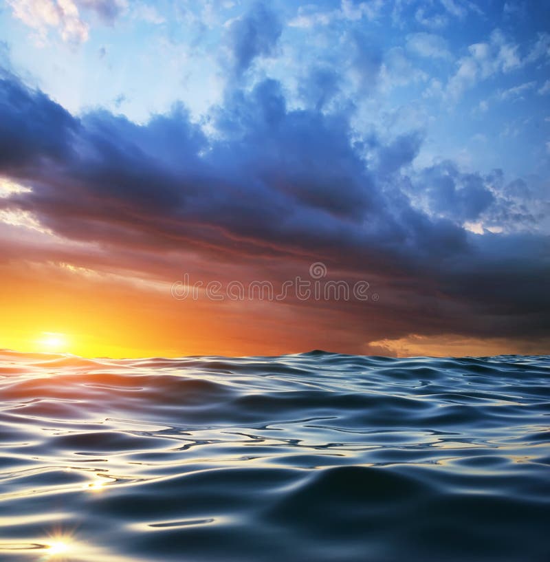 Wave on sunset stock photo. Image of golden, silhouette - 14929402