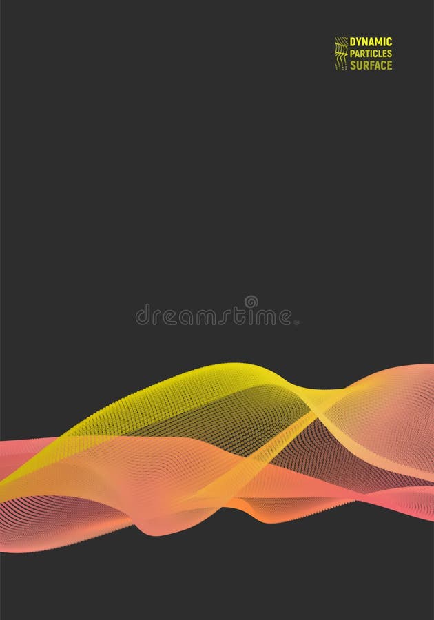 Wave Surface Background Abstract Vector Illustration 3d Technology