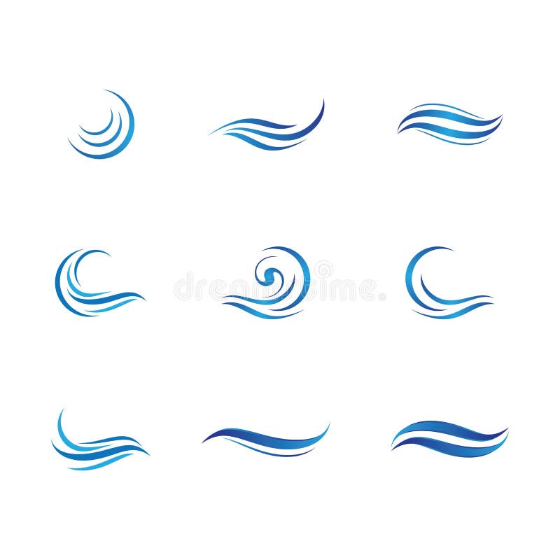 Wave symbol vector icon stock vector. Illustration of lake - 174894313