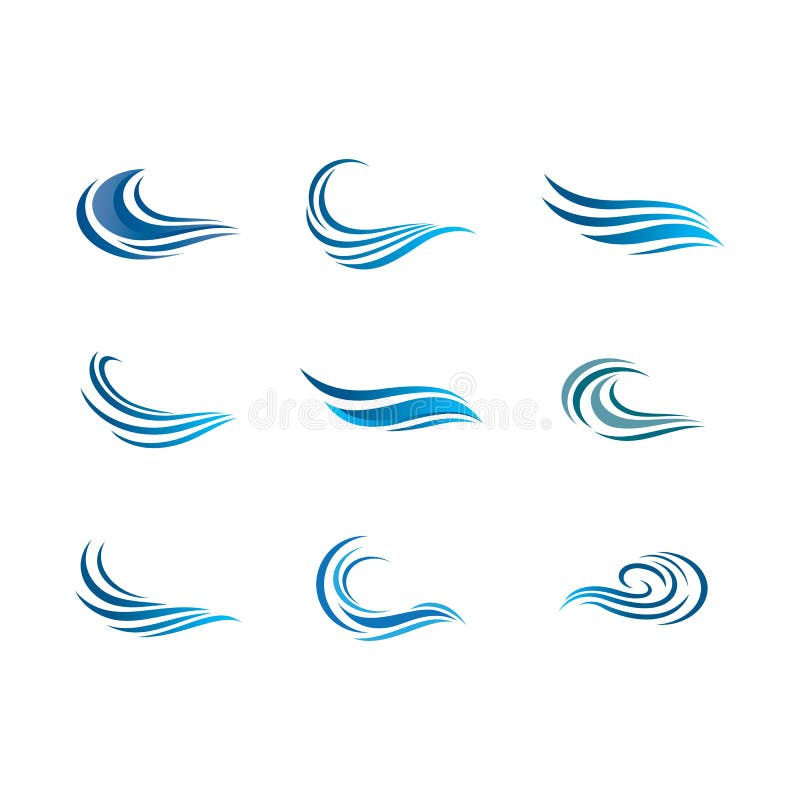 Wave symbol vector icon stock vector. Illustration of coast - 175068273