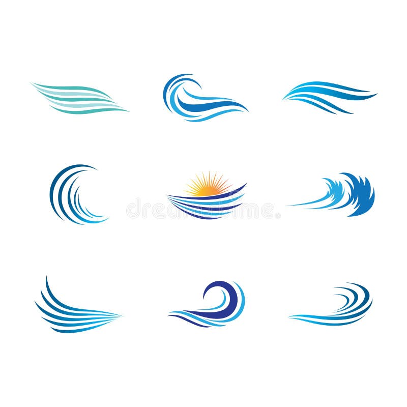 Wave symbol vector icon stock vector. Illustration of water - 175115277