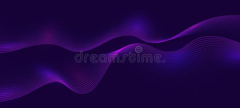 Wave Tech Background. Abstract Dot Line Tech Design, Futuristic ...