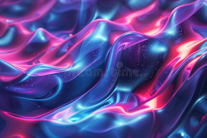 Wave of Technology Innovation with Digital Dot Flowing in Vibrant Color ...