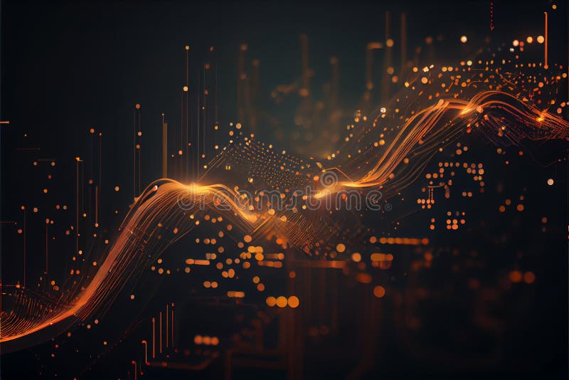 Wave of Technology Intertwined with Dots and Lines. Internet Explorer ...