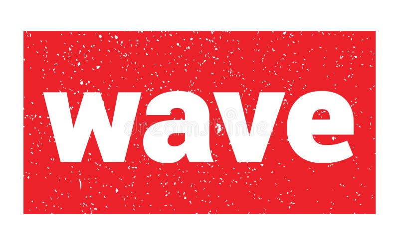 Wave Text Written on Red Stamp Sign Stock Illustration - Illustration ...