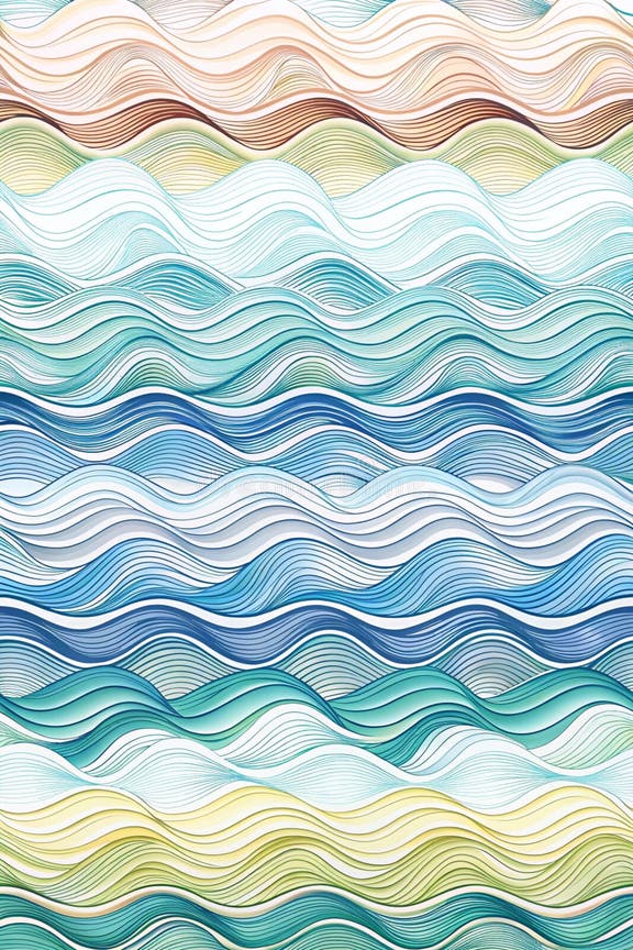 Wave Textures on White Background â€ Abstract Vector Design Stock ...