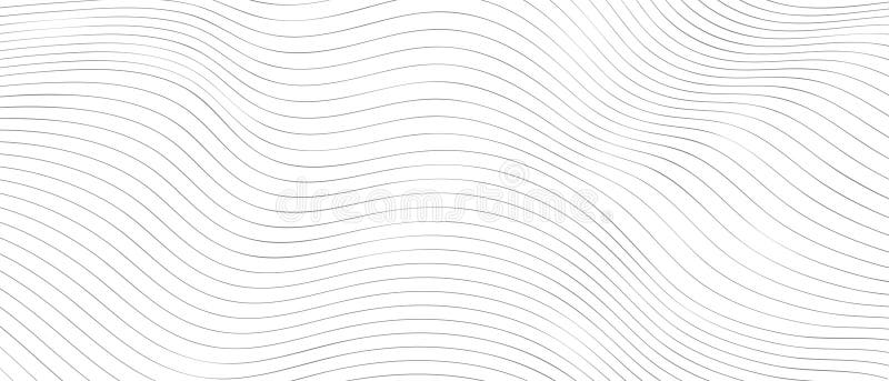 Wavy Thin Lines Pattern. Minimal Abstract Geometric Background, Optical ...