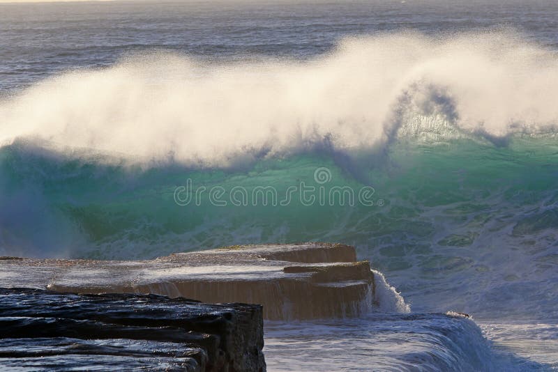 Wave about To Crash To Rocks Stock Image - Image of clear, green: 92328547