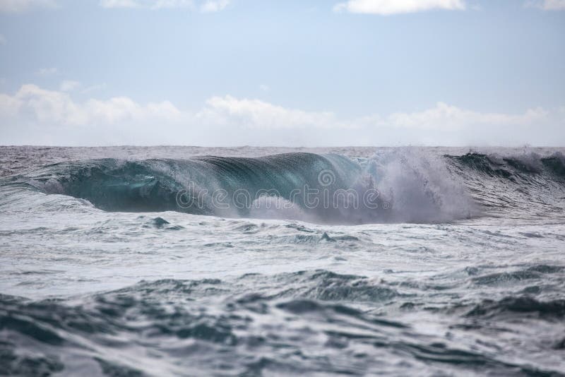 Wave tunnel Hawaii stock image. Image of typical, wave - 153487389