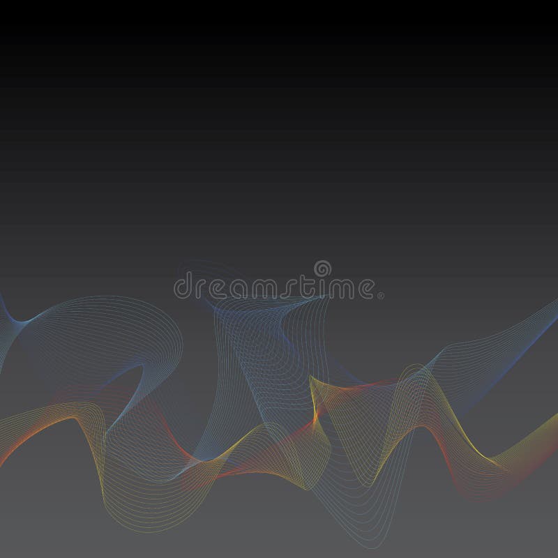 Wave Vector Background Ripple Grid Abstract Illustration Stock Vector ...