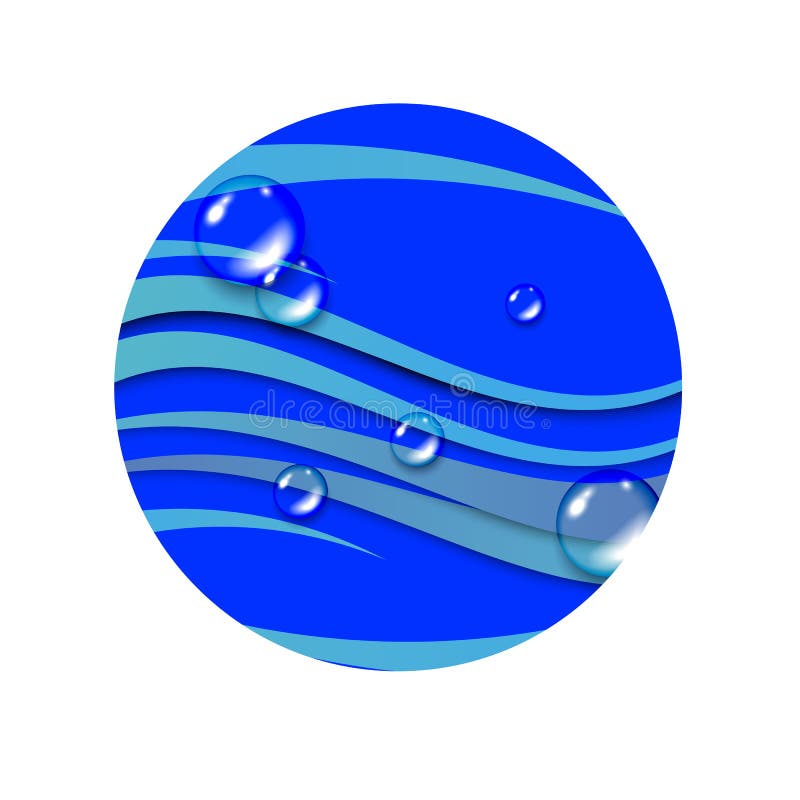 Wave Vector Background Water Abstract Illustration Blue Stock Vector ...