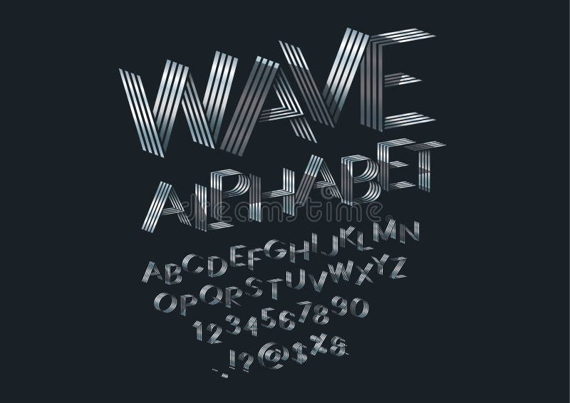 Sound wave font stock vector. Illustration of alphabet - 166636586