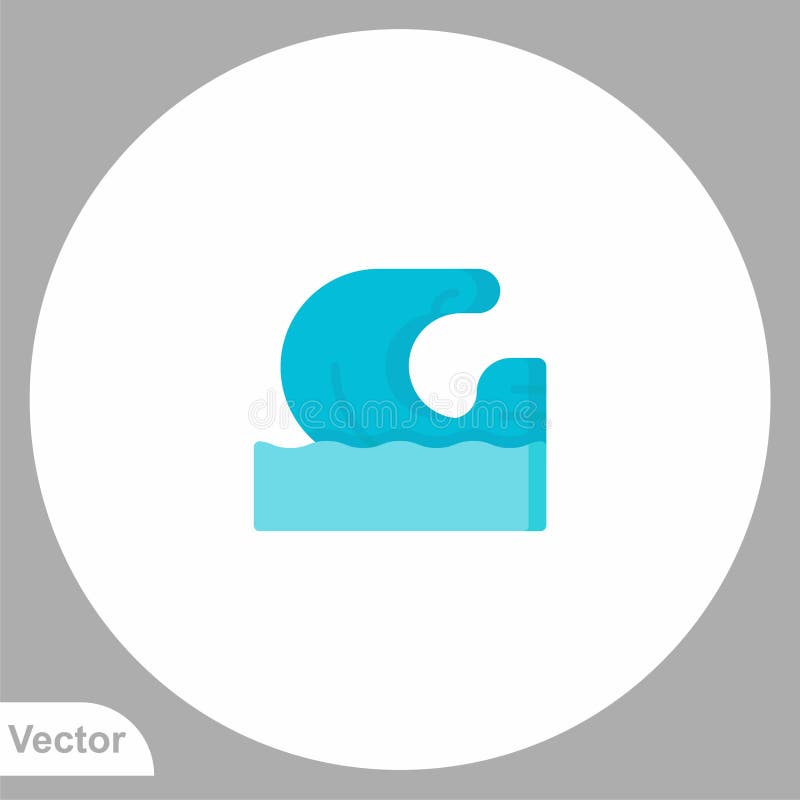Wave Vector Icon Sign Symbol Stock Vector - Illustration of pattern ...