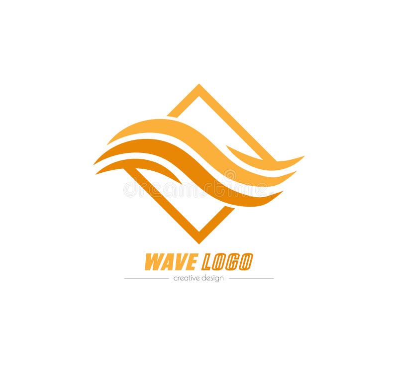 Wave. Vector Template with a Square Wave for a Logo, Sticker, Logo or ...