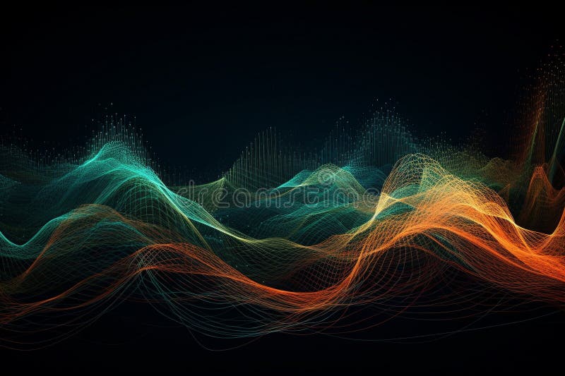 Wave Warp Abstract Background Illustration. Ai Generated Stock ...