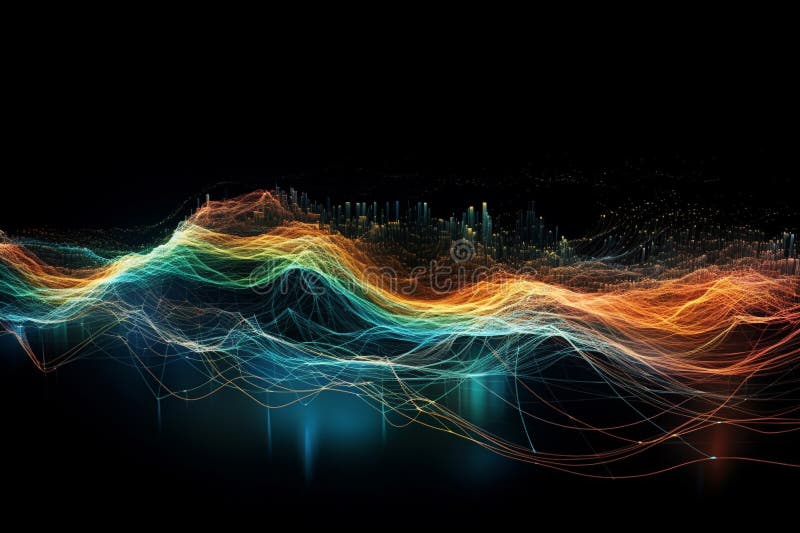 Wave Warp Abstract Background Illustration. Ai Generated Stock ...