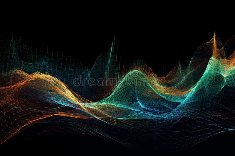 Wave Warp Abstract Background Illustration. Ai Generated Stock ...