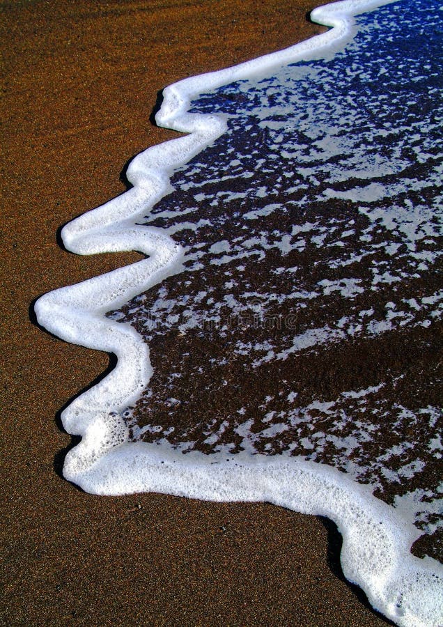 Wave Washing in on Hawaii Beach Stock Image - Image of pacific, calm ...