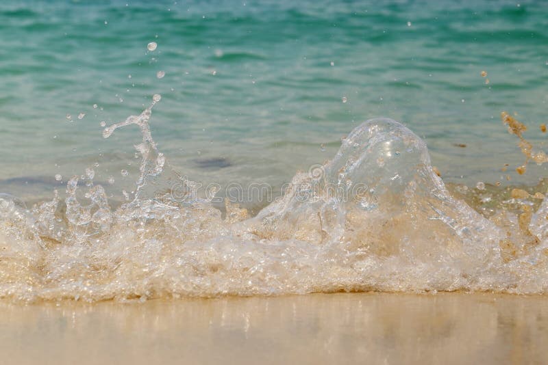 Wave Washing Up Onto Sand Beach Stock Image - Image of concept, fresh ...