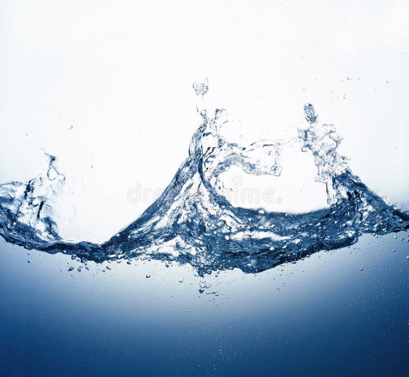 Water Splash with Wave Isolated Stock Image - Image of color ...