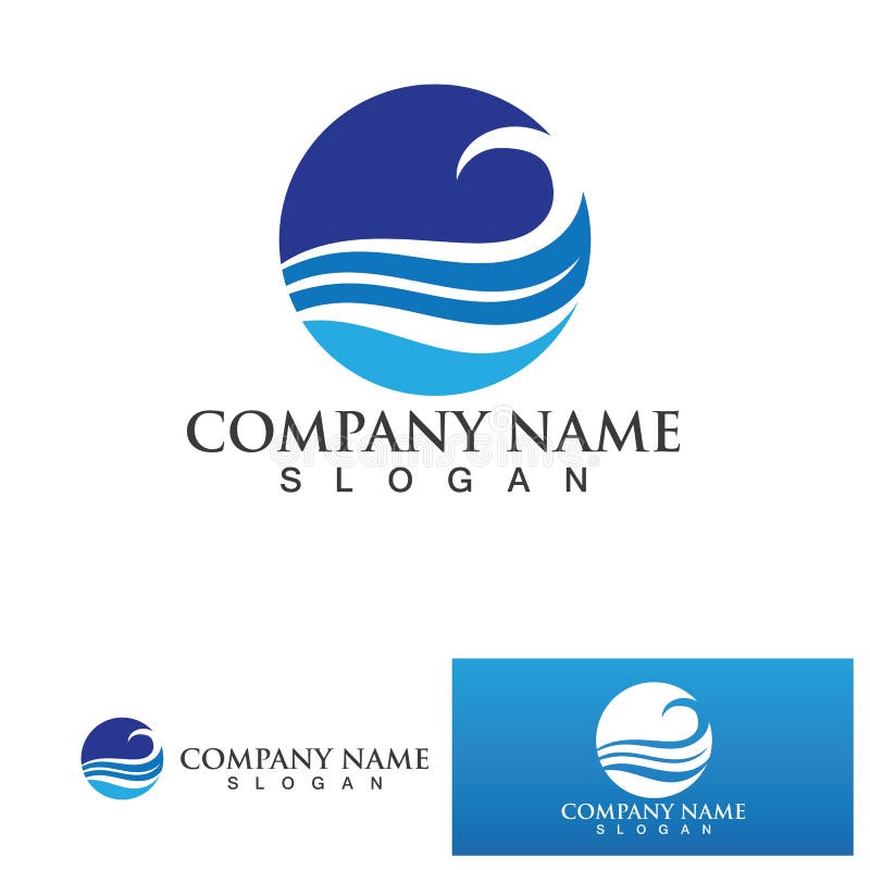 Wave Water Beach Logo and Symbol Vector Illustration Stock Vector ...