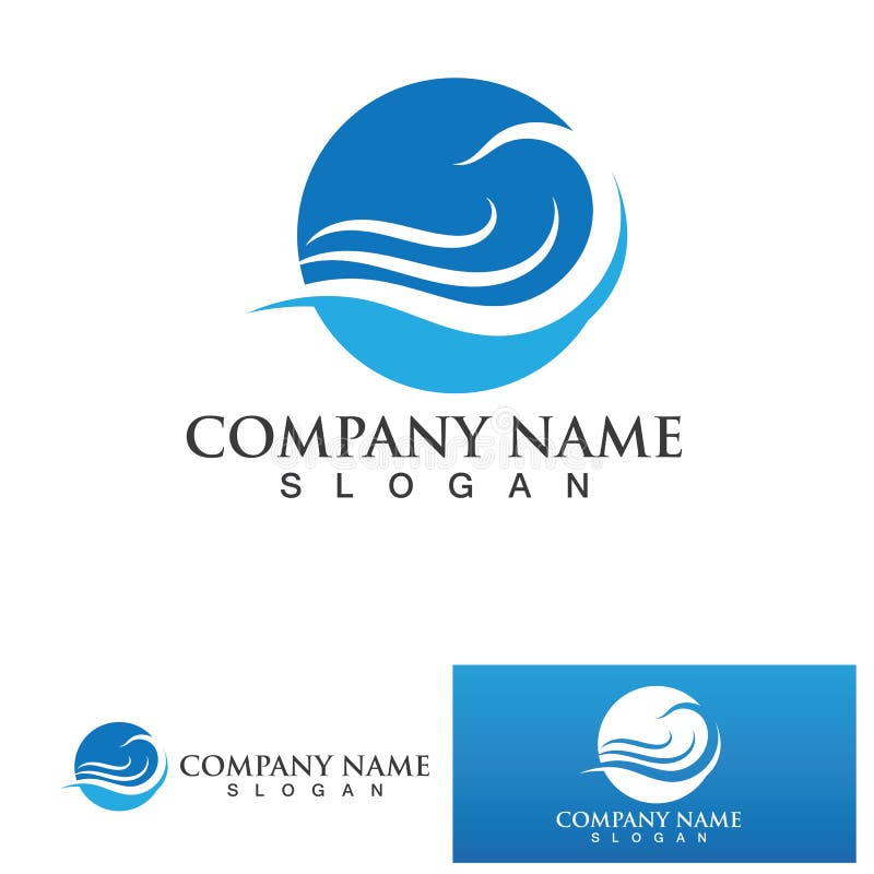 Wave Water Beach Logo and Symbol Vector Illustration Stock Vector ...