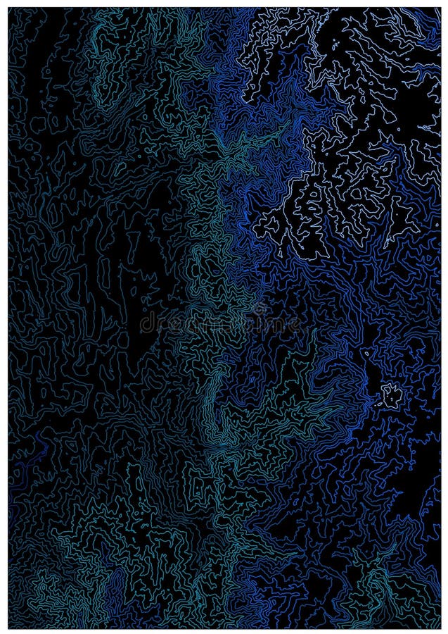 Wave Water Contour Line Ocean Stock Illustration - Illustration of ...