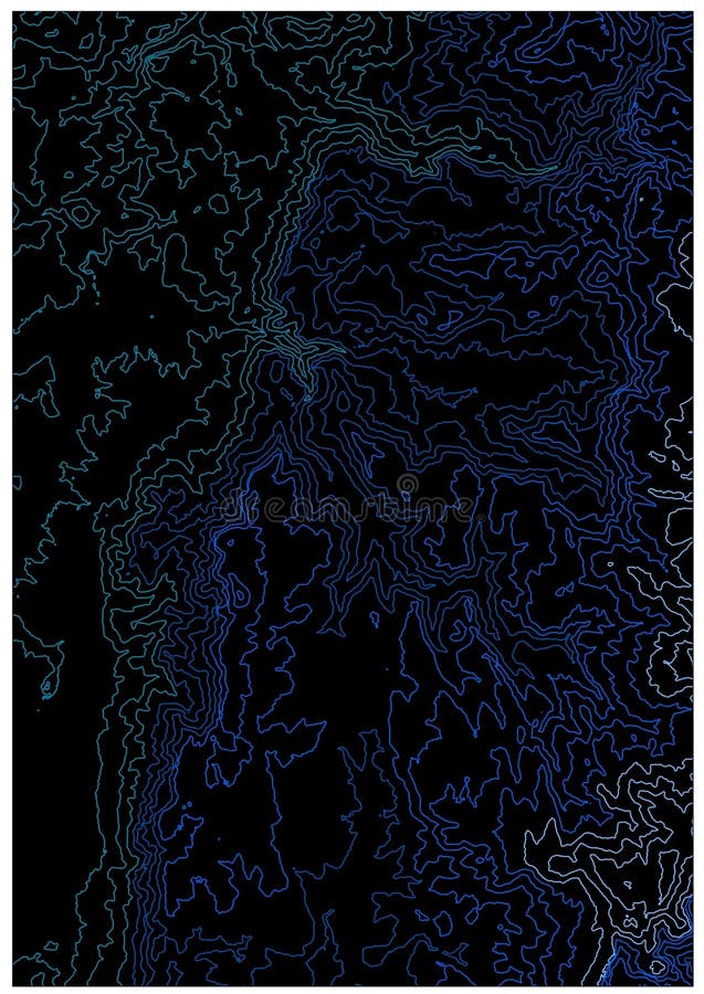 Wave Water Contour Line Ocean Stock Illustration - Illustration of ...