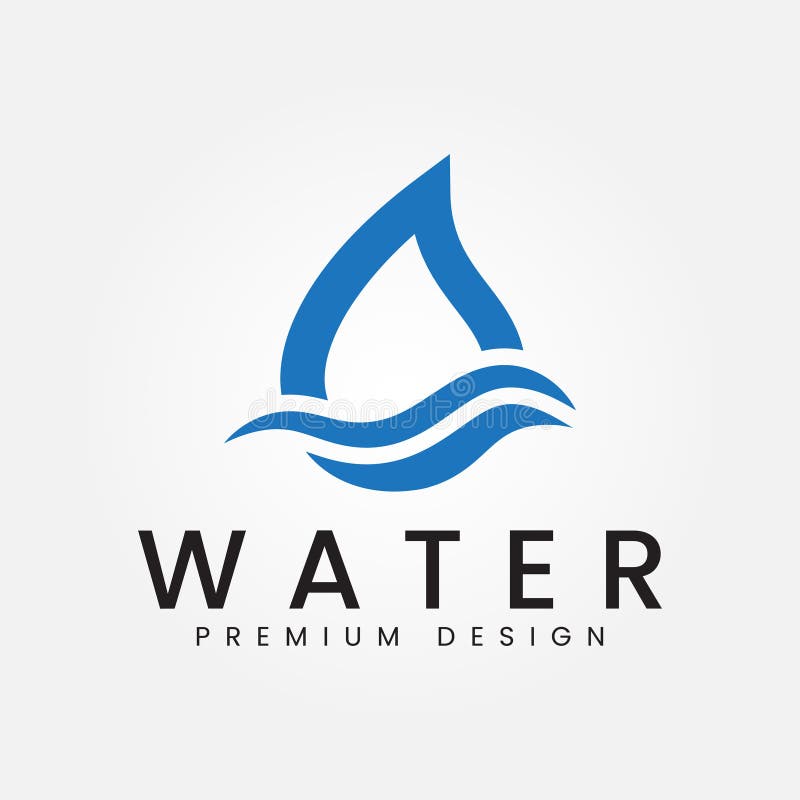 Wave and Water Drop Combination Logo Vector Stock Vector - Illustration ...