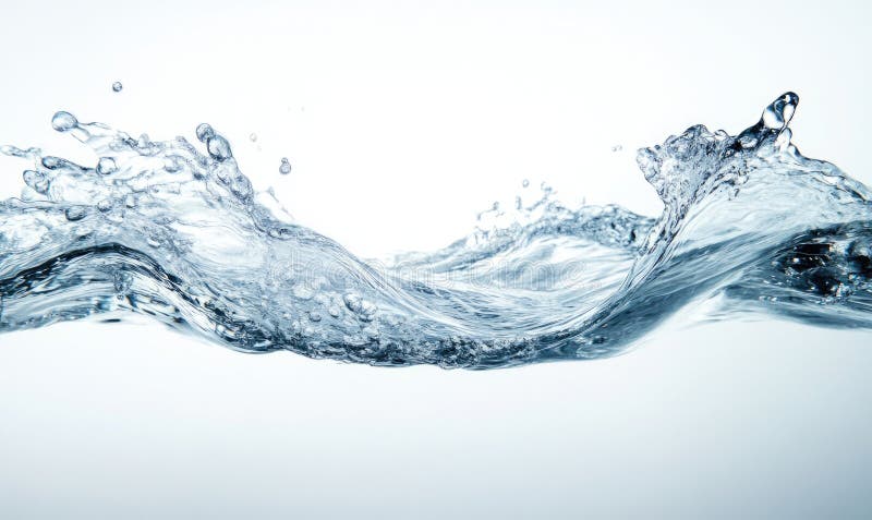 A Wave of Water with a Lot of Bubbles Stock Illustration - Illustration ...