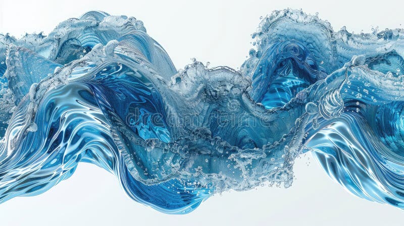 A Wave of Water with Lots of Bubbles Stock Image - Image of artistic ...