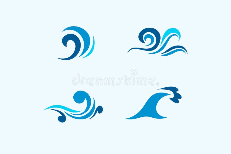 Wave Water Sea Design Logo. Simple Element. Vector Illustration Stock ...
